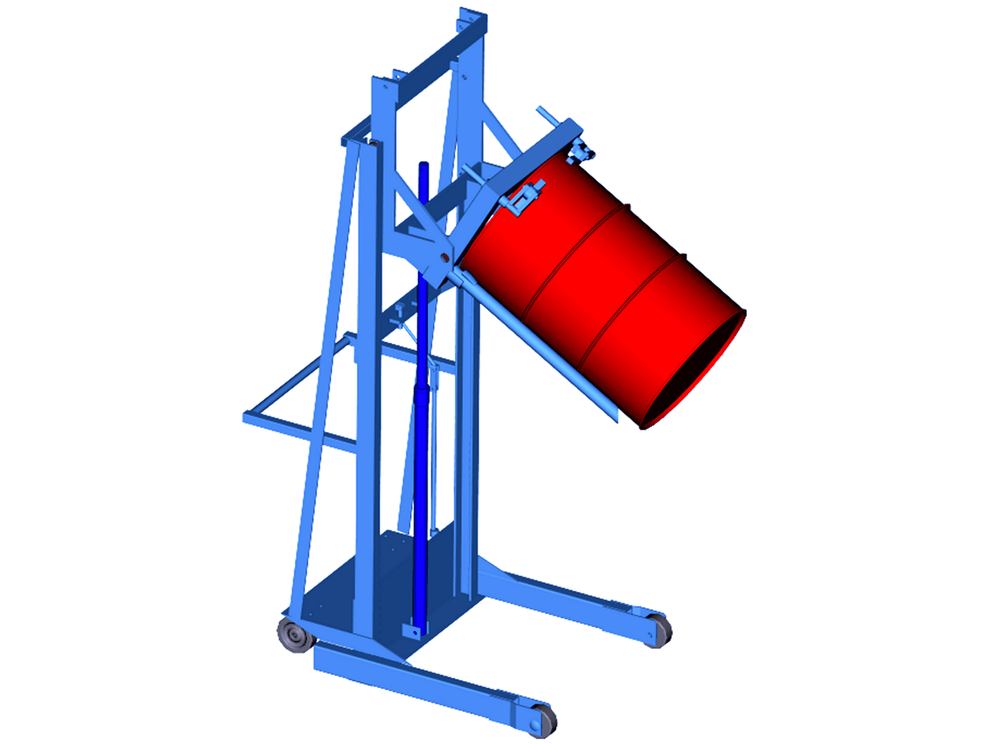 Morse Model 611-114 morstak drum racker, 56", air power lift & tilt, 55 ...