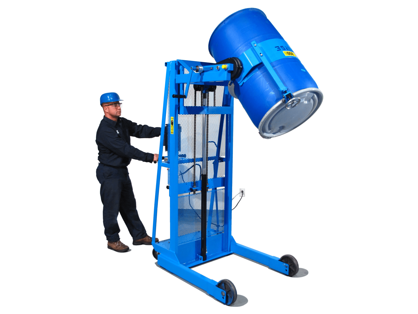 Morse 510M vertical-lift drum pourer, 60", spark resistant parts, hand ...